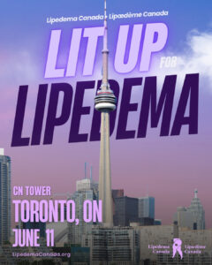 Lit Up for Lipedema - Toronto ON - CN Tower - Lipedema Canada